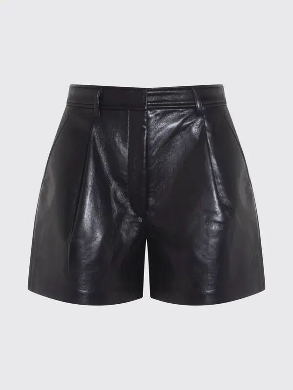 ANINE BING Leather High-waisted Shorts
