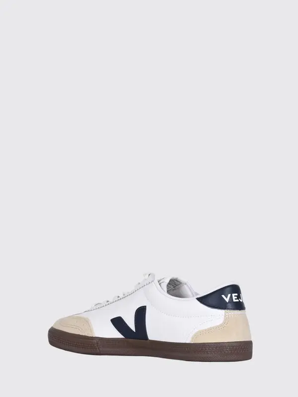 VEJA Volley Low Top Sneakers In O.t. Leather With Contrast Logo