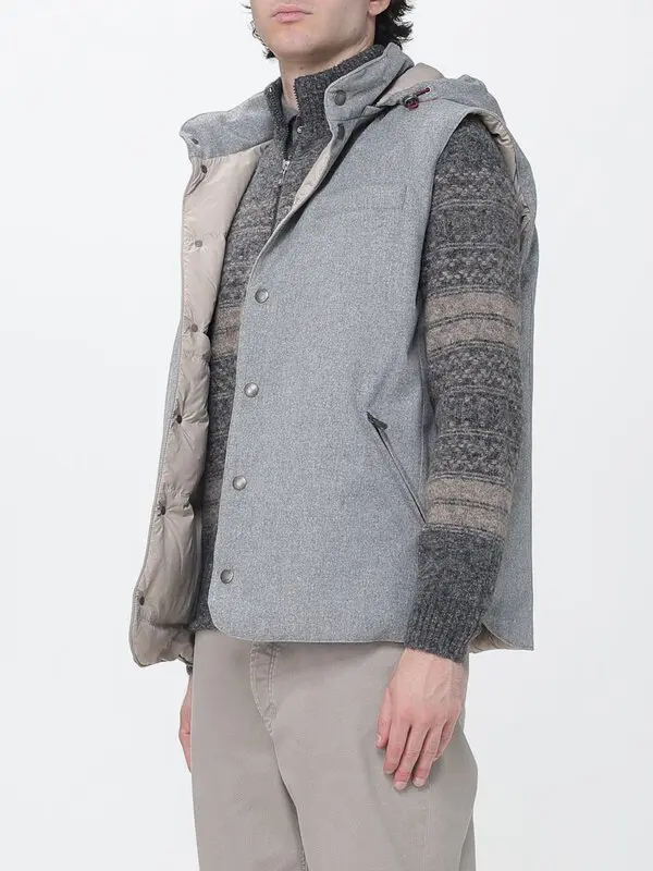Brunello Cucinelli Padded Wool Vest With Detachable Hood