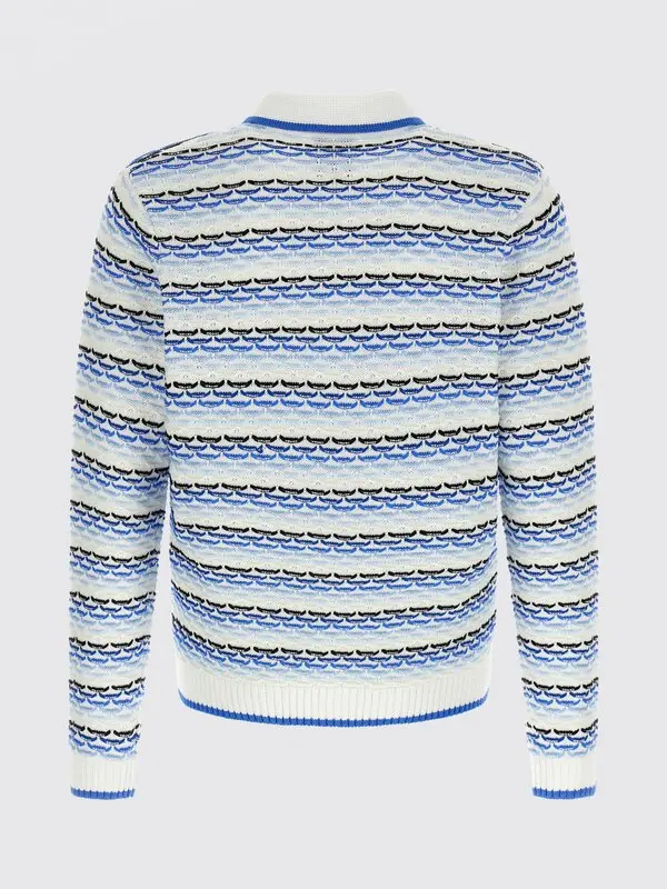 Casablanca Striped Cotton Polo Shirt