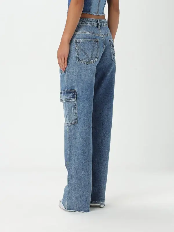 CHIARA FERRAGNI Cargo Jeans With Distressed Details