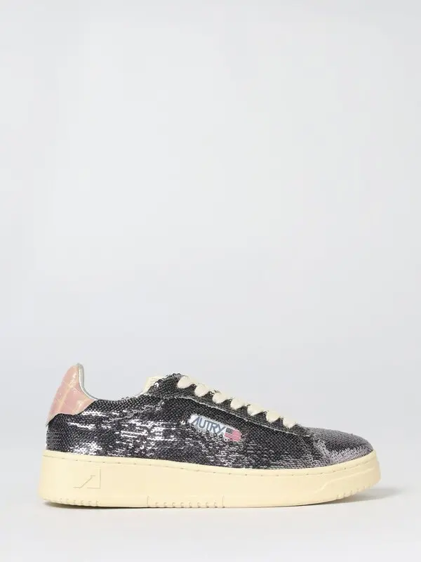 AUTRY Sequined Low Top Trainers - Brown