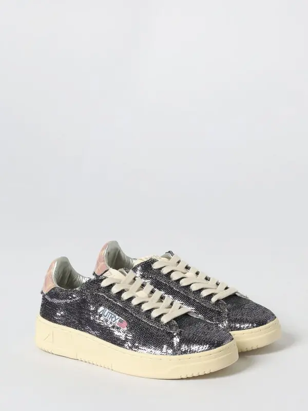AUTRY Sequined Low Top Trainers - Brown