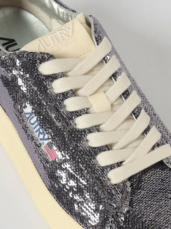 AUTRY Sequined Low Top Trainers - Brown