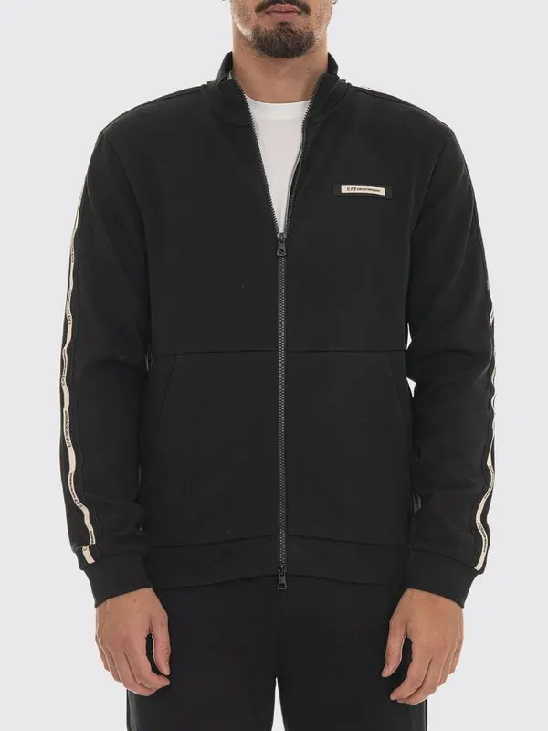 EA7 Zip-up High Neck Sweatshirt