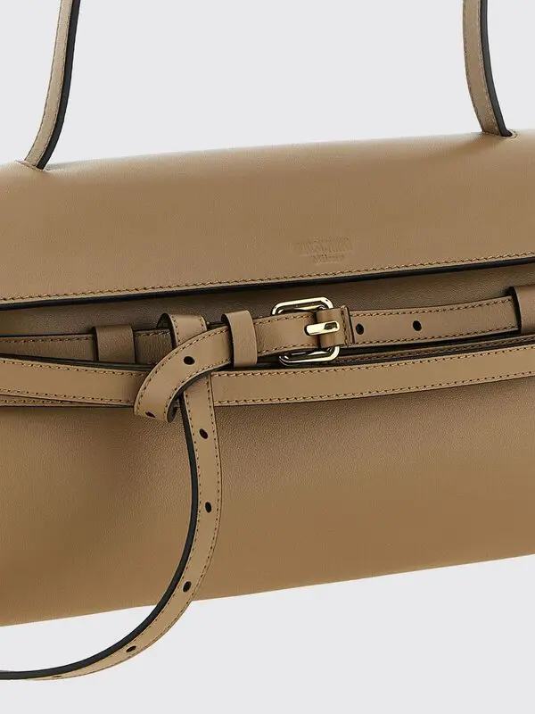 Moschino Tie Me Nappa Leather Bag - Beige
