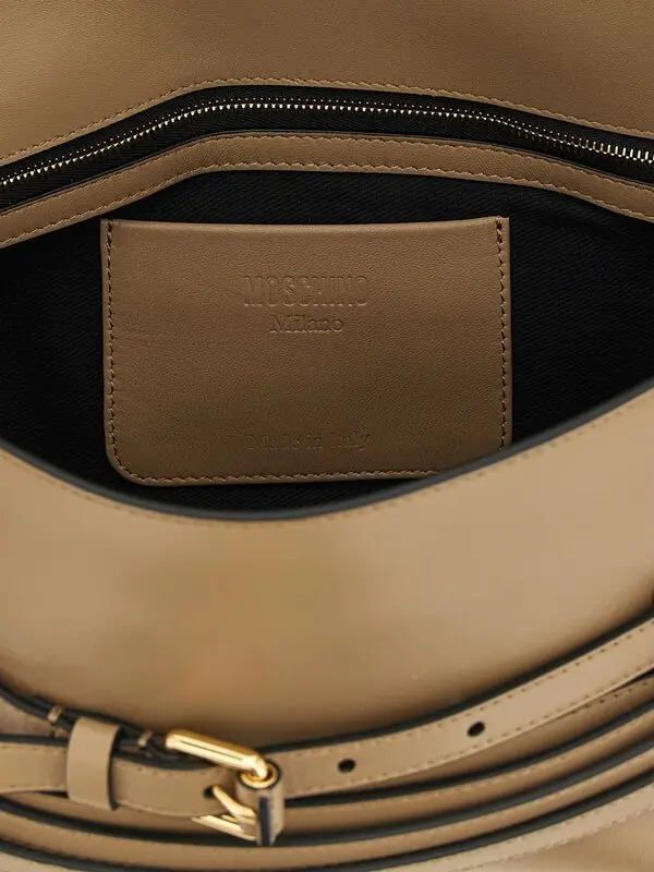 Moschino Tie Me Nappa Leather Bag - Beige