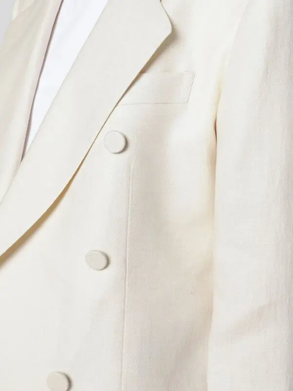 Tagliatore Double-breasted Blazer With Peak Lapels And Flap Pockets