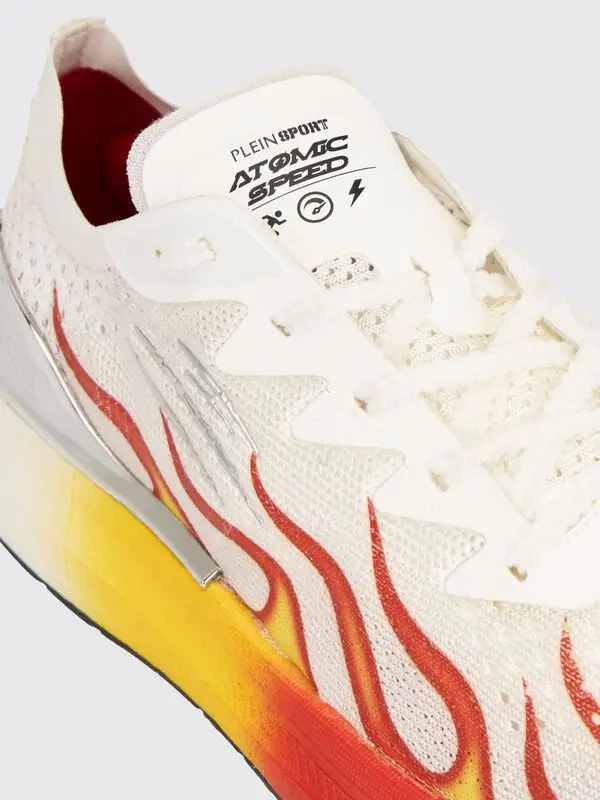PLEIN SPORT Atomic Speed Crochet Knit Sneakers - White