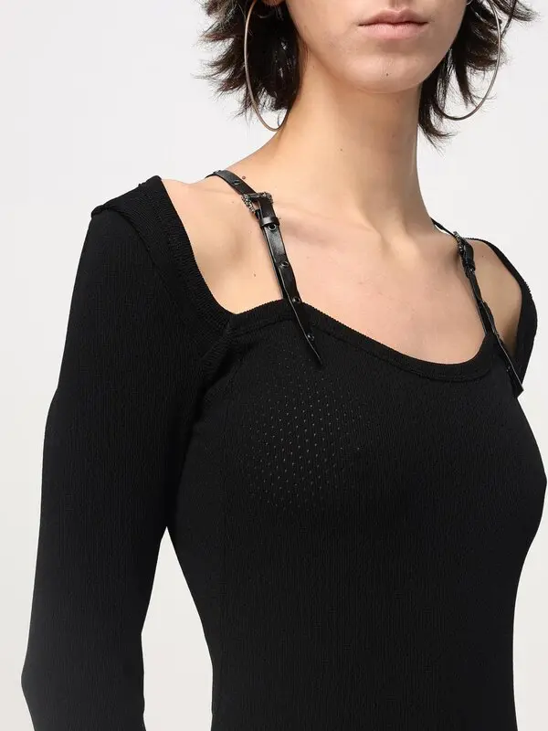 Versace Long Sleeve Midi Dress
