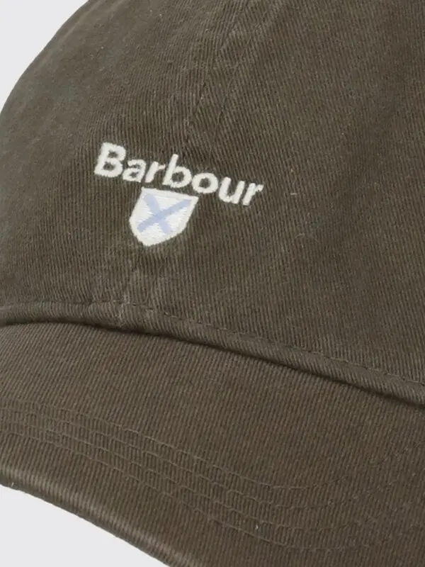 Barbour Cascade Cotton Baseball Cap With Embroidered Logo - Green