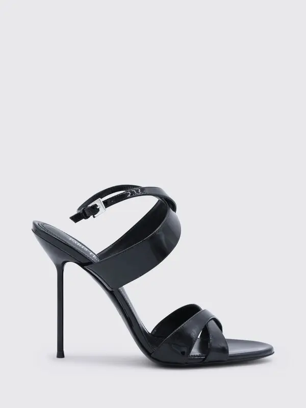 Paris Texas Lidia Calfskin Sandal - Black