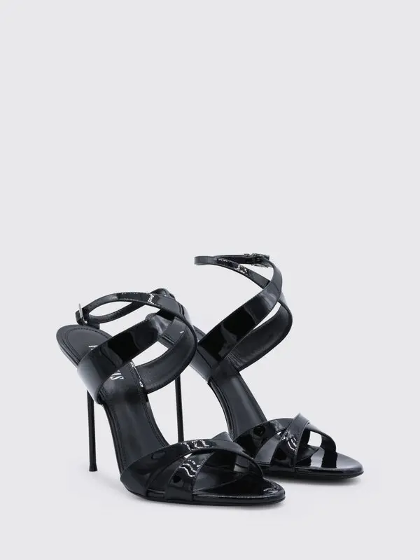 Paris Texas Lidia Calfskin Sandal - Black
