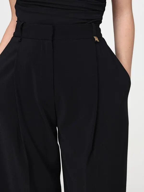 Elisabetta Franchi Crêpe Classic Trousers - Black