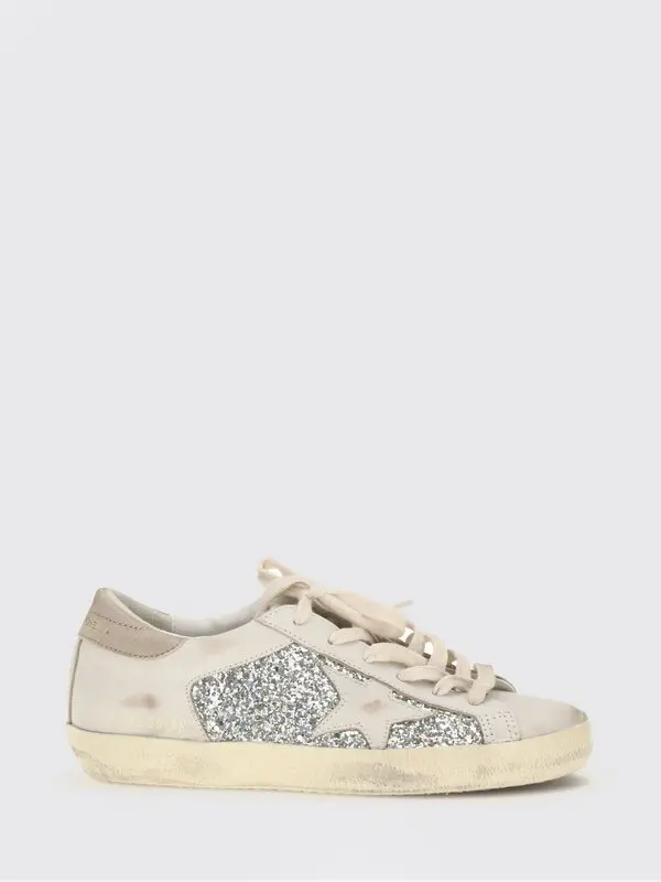 GOLDEN GOOSE Super-star Leather And Glitter Low-top Sneakers