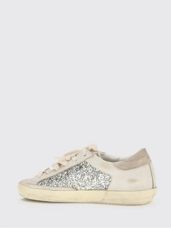 GOLDEN GOOSE Super-star Leather And Glitter Low-top Sneakers