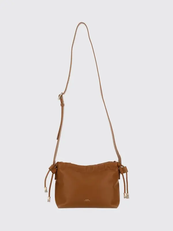 A.p.c. Ninon Mini Synthetic Leather Crossbody Bag With Drawstring Closure - Brown