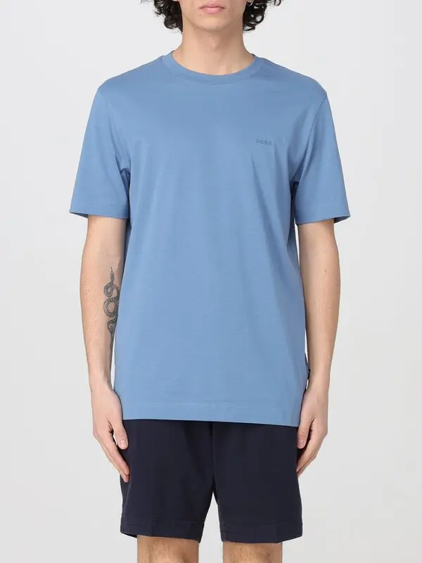 BOSS Basic Cotton T-shirt - Gnawed Blue