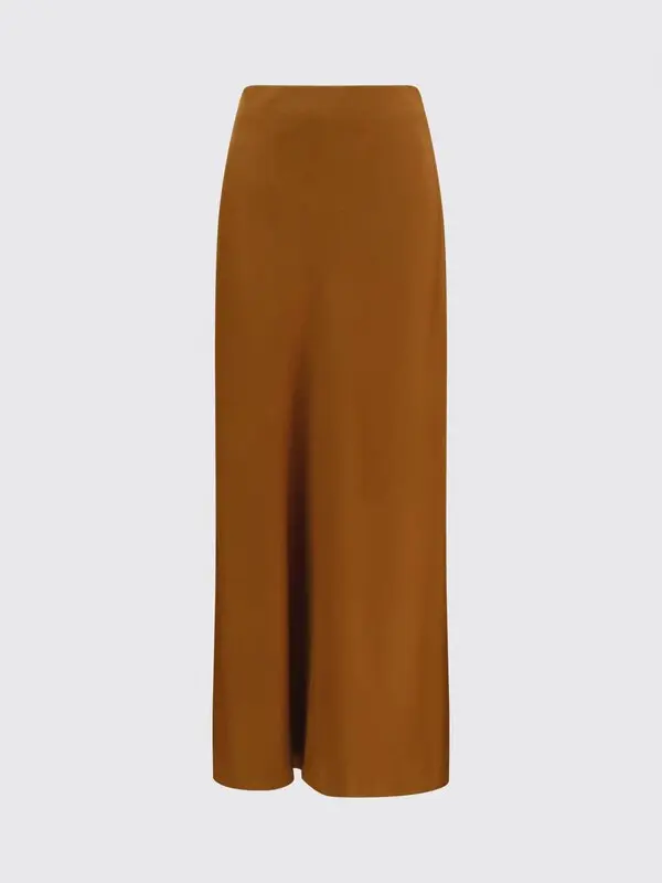 Brunello Cucinelli Long Satin Skirt - Leather