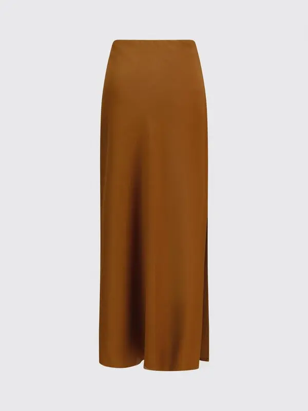 Brunello Cucinelli Long Satin Skirt - Leather