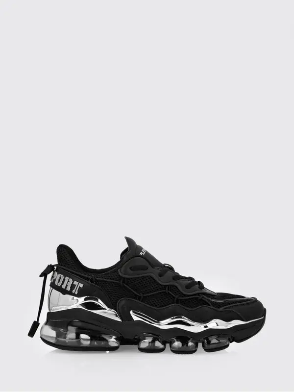 PLEIN SPORT Mesh And Leather Sneakers - Black