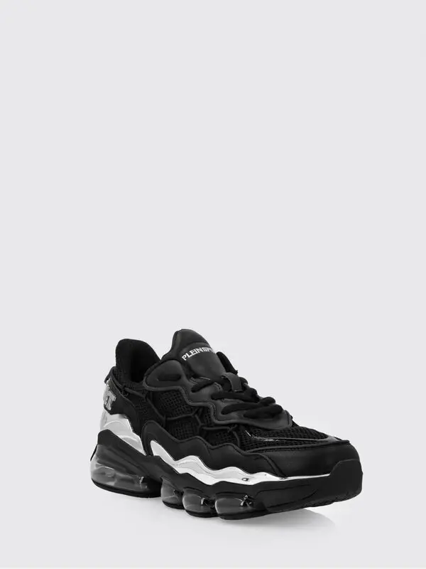 PLEIN SPORT Mesh And Leather Sneakers - Black