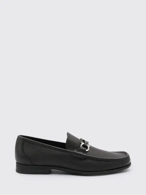 FERRAGAMO Gancini Grained Leather Loafers