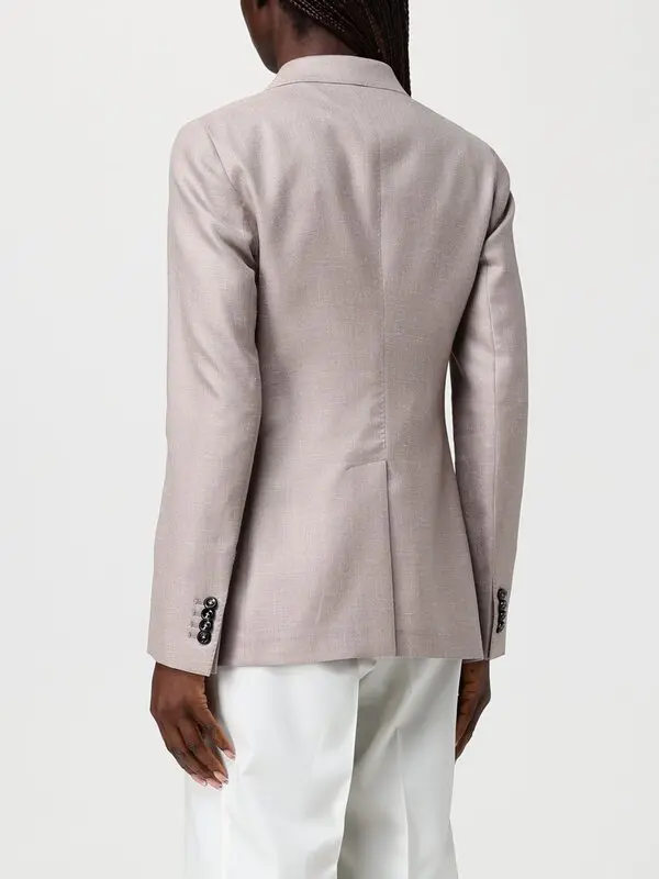 Tagliatore Double-breasted Blazer In Virgin Wool, Silk And Linen
