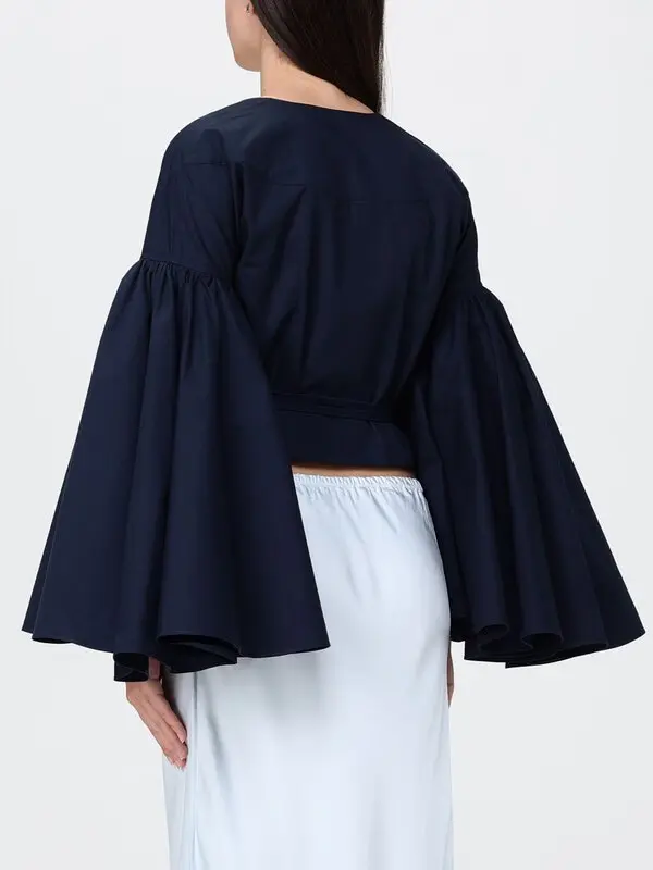Jacquemus Paysan Wrap Top In Cotton - Blue