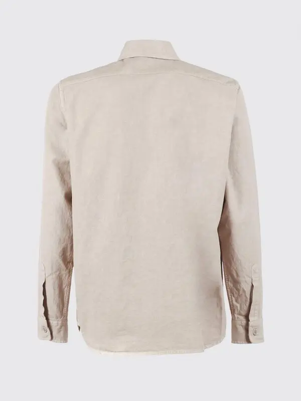 Aspesi Cotton And Linen Blend Shirt - Beige