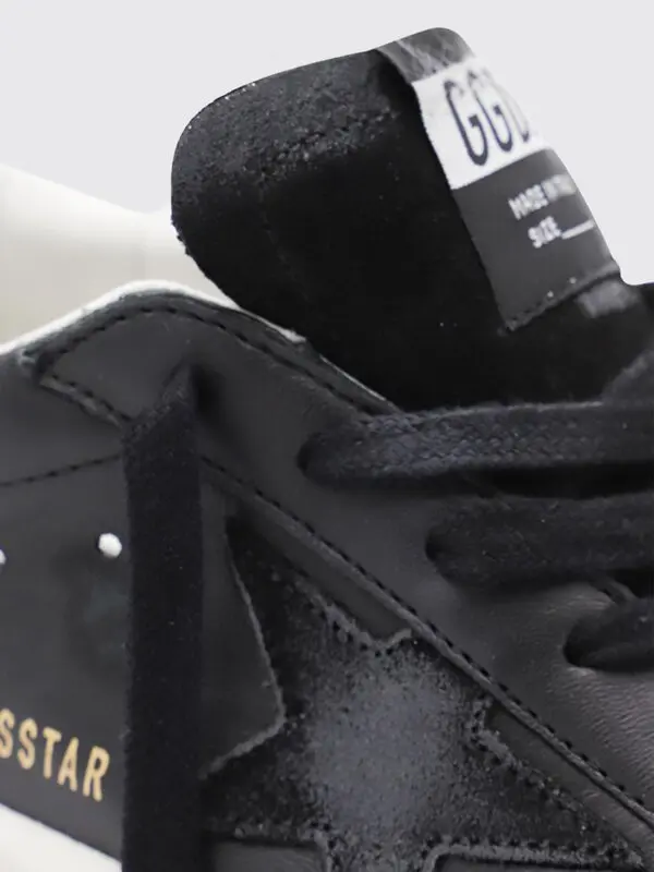 GOLDEN GOOSE Super-star Glitter Leather And Nappa Sneakers With Distressed Effect