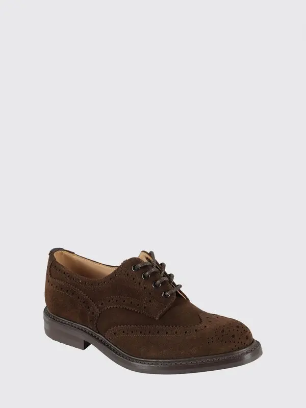 TRICKER'S Suede Brogue Derby Shoes