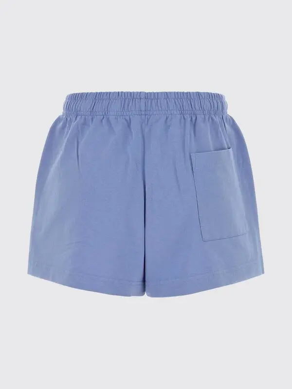 Sporty & Rich Cotton Shorts With Slogan Print