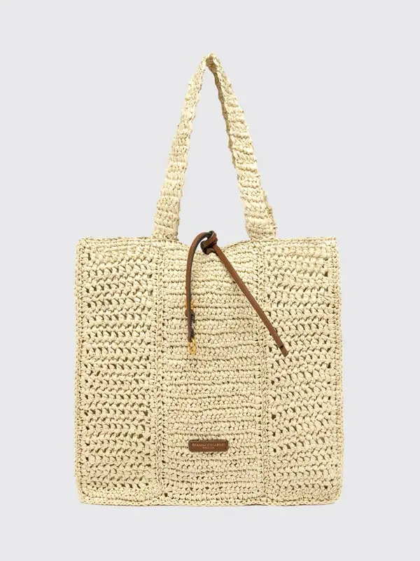 GIANNI CHIARINI Nefeli Crochet Raffia Bag