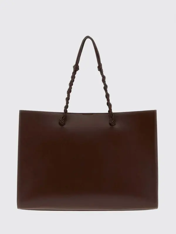 JIL SANDER Large Tangle Calfskin Leather Tote Bag With Braided Handle