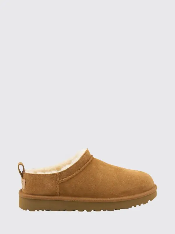 UGG Sheepskin Lined Slip-on Shoes - Brown