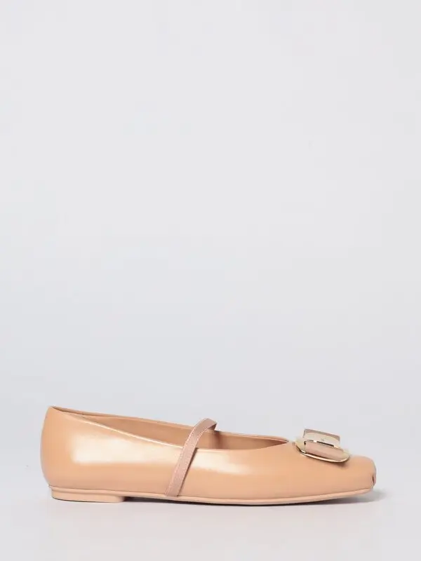 FERRAGAMO Vara Flat Ballerinas - Beige