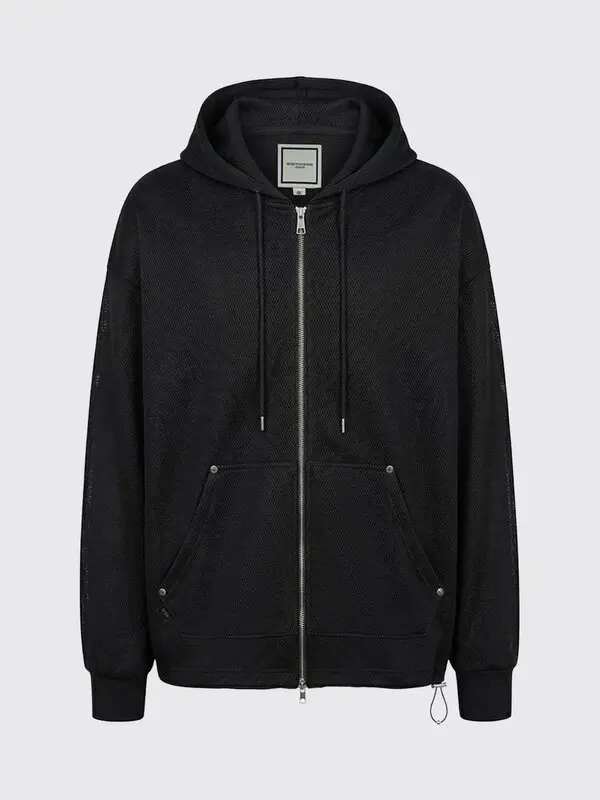 WOOYOUNGMI Textured Full Zip Hoodie