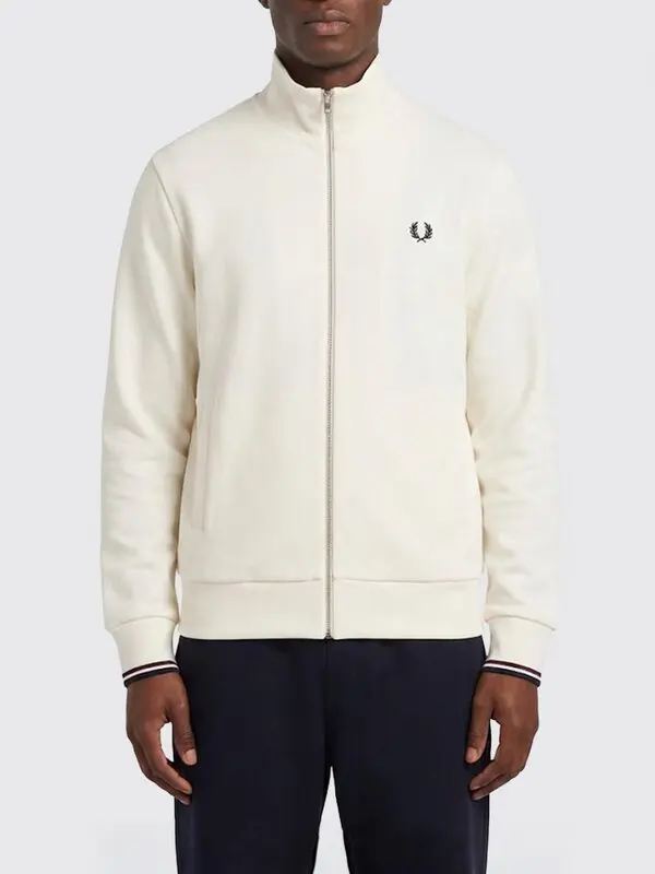 Fred Perry Cotton Zip-up Sweatshirt