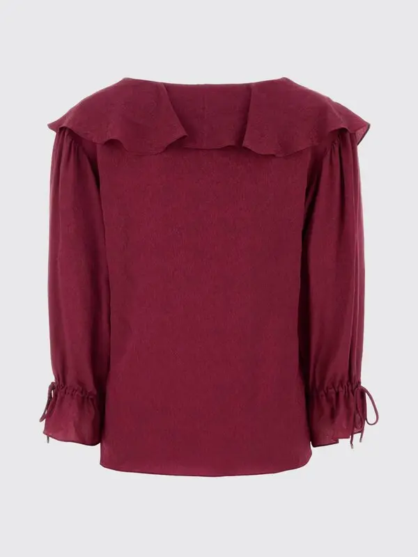 Chloé Ruffled Embroidered Silk Shirt
