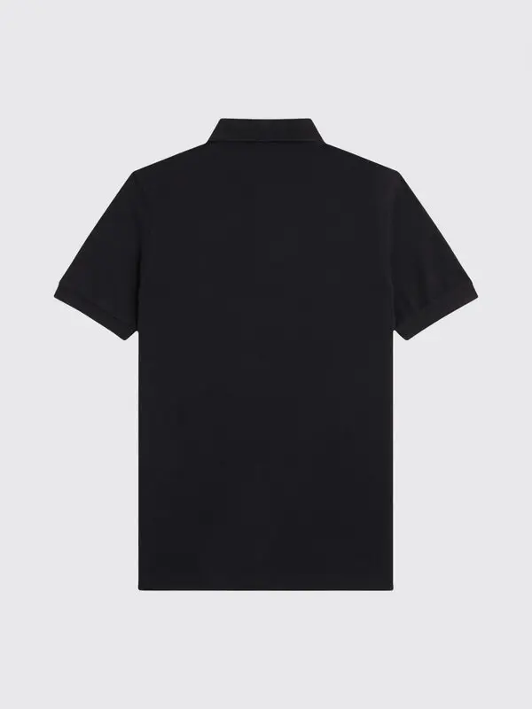 Fred Perry Cotton Polo Shirt With Logo - Black