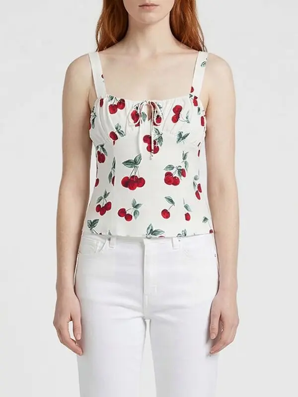 TWINSET Cotton Top With Fruit Print