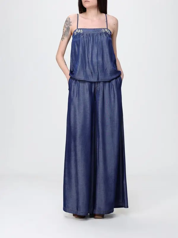 Liu Jo Viscose Blend Top With Applied Rhinestones