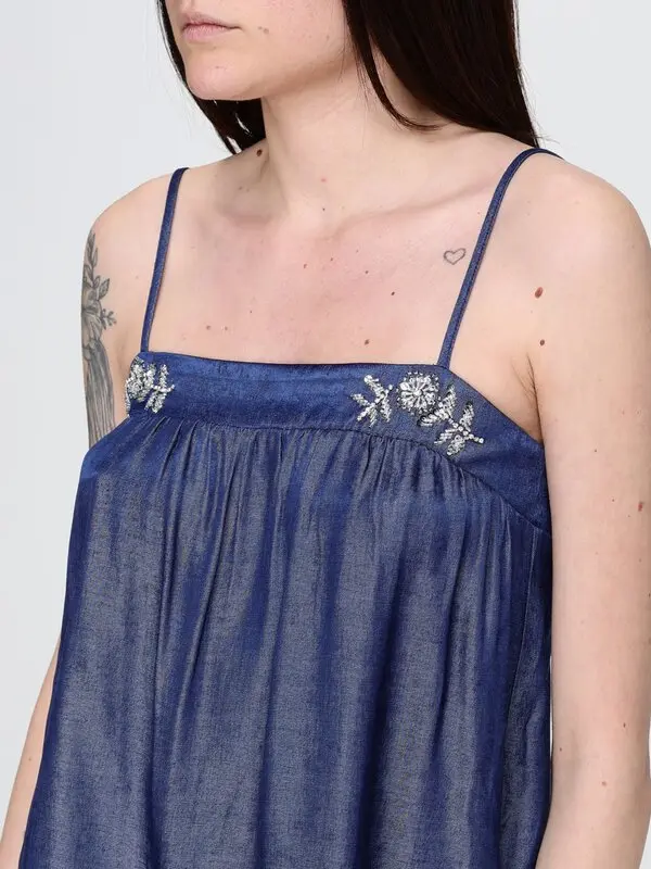 Liu Jo Viscose Blend Top With Applied Rhinestones