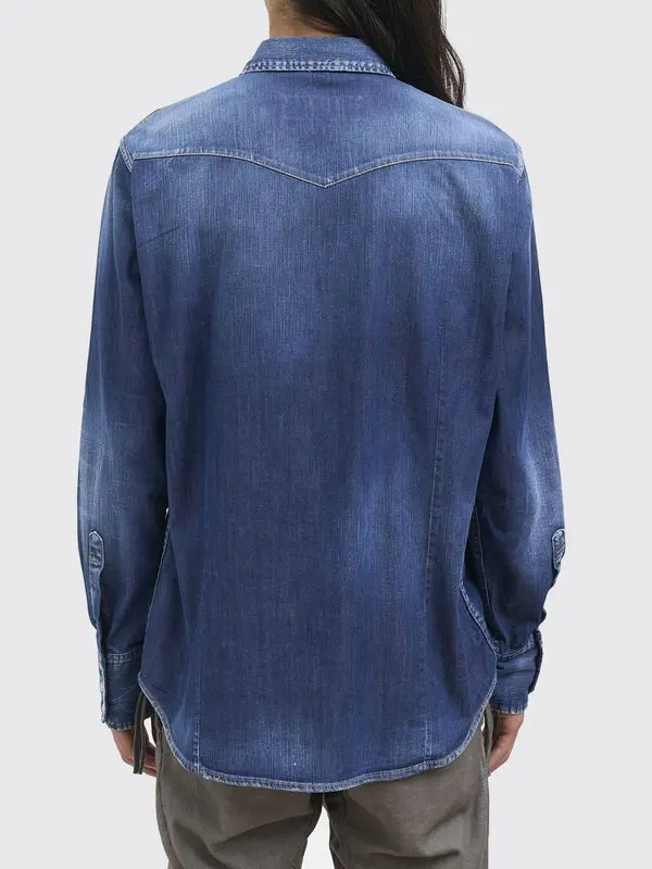 Dsquared2 Stretch Cotton Denim Shirt