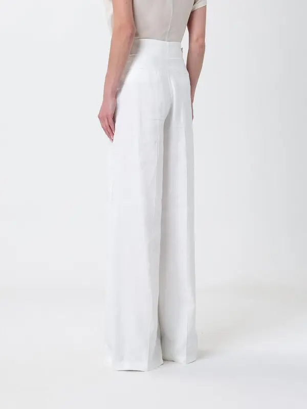 Elisabetta Franchi Palazzo Trousers In Linen Blend