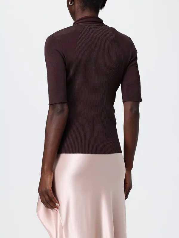 Pinko Viscose Polo Shirt - Brown