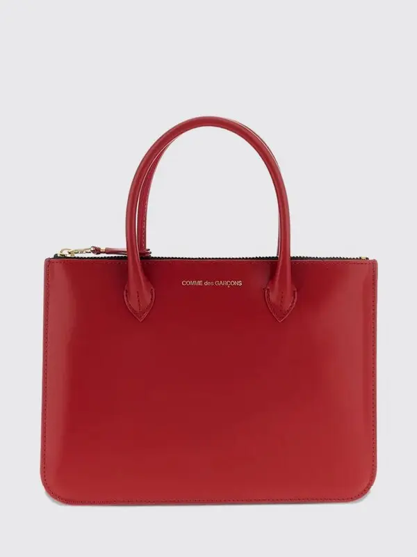 Comme Des Garçons Handles Leather Bag - Red