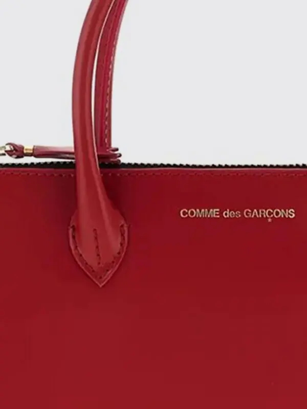 Comme Des Garçons Handles Leather Bag - Red