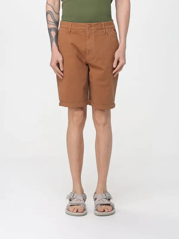 SUN 68 Cotton Shorts - Brown
